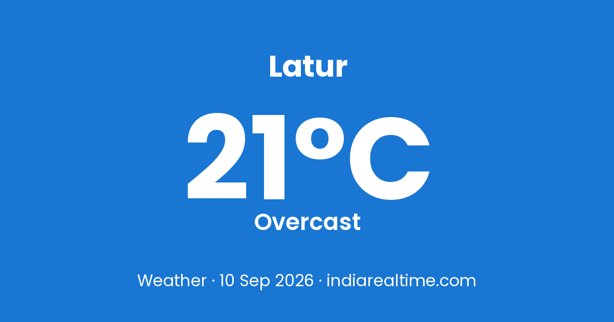 Live Latur Weather Today 21°c
